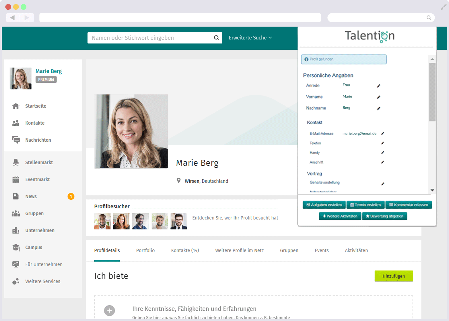 Candidate Relationship Management mit Talention