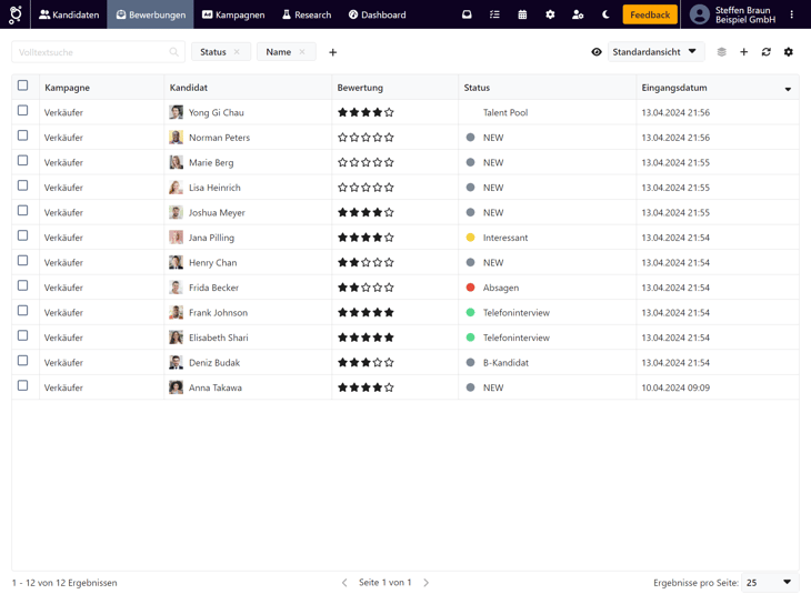 Talention - Bewerbermanagement